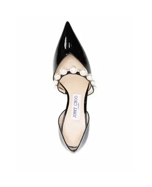 JIMMY CHOO Aurelie 65 Embellished Pumps - Black