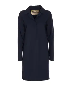 Herno Single-breasted Long-sleeved Coat - Black