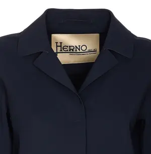 Herno Single-breasted Long-sleeved Coat - Black