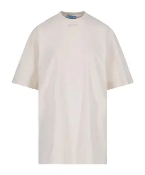 Prada Logo Triangle Crewneck T-shirt - No