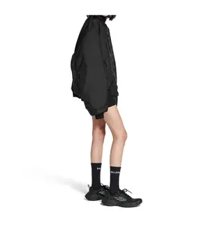 Balenciaga Large-fit Bomber Jacket With Patch Detail