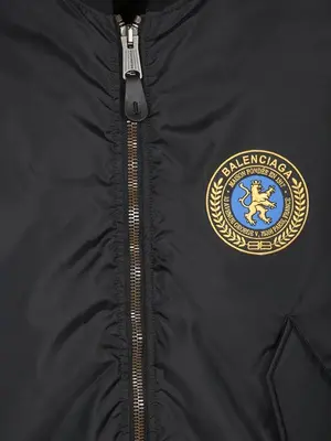 Balenciaga Large-fit Bomber Jacket With Patch Detail