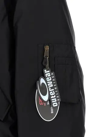 Balenciaga Large-fit Bomber Jacket With Patch Detail