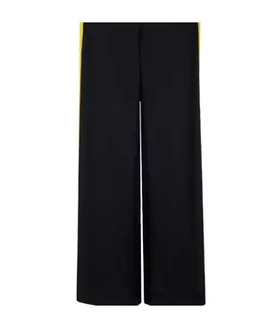 Loewe Wide Leg Trousers In Wool With Contrast Piping