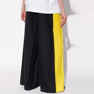 Loewe Wide Leg Trousers In Wool With Contrast Piping
