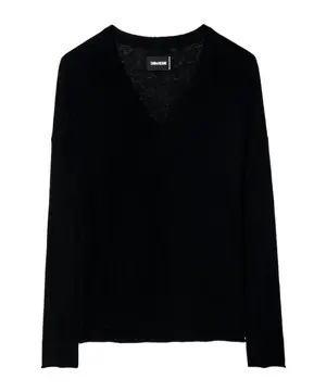 Zadig&Voltaire V-neck Sweater With Iconic Hollowed-out Detail