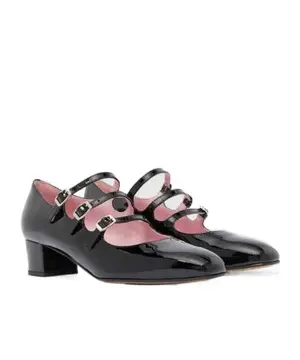 CAREL Round Toe Mary Jane Shoes With Buckle Detailing