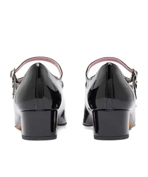 CAREL Round Toe Mary Jane Shoes With Buckle Detailing