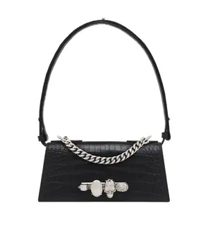 Alexander McQueen Jewelled Embossed Mini Shoulder Bag