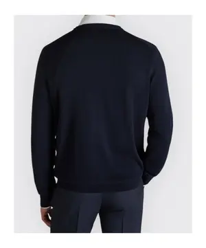 ZANONE Classic Crew Neck Cotton Sweater - Blue
