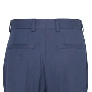 Hugo Boss Tailored Slacks With Belt Loops And Concealed Zip - Blue