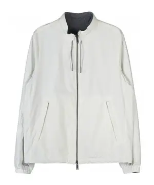 Zegna Long-sleeve Reversible Zip-up Jacket With Logo Detail