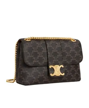 Celine Medium Victoire Bag In Triomphe Canvas - Tan