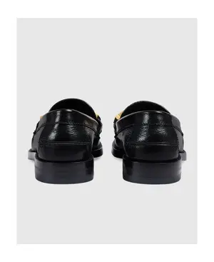 Gucci Logo Plaque Slip-on Loafers - Black