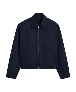Ami De Coeur Zip Up Jacket - Navy Blue