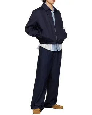 Ami De Coeur Zip Up Jacket - Navy Blue