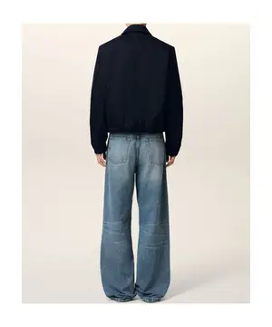 Ami De Coeur Zip Up Jacket - Navy Blue
