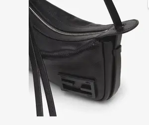 Fendi Ff Embossed Mini Shoulder Bag - Black