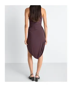 LEMAIRE Draped Sleeveless V-neck Dress With Tie Detail - Fig