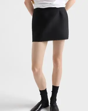 Prada Mini Skirt With Lace Trim