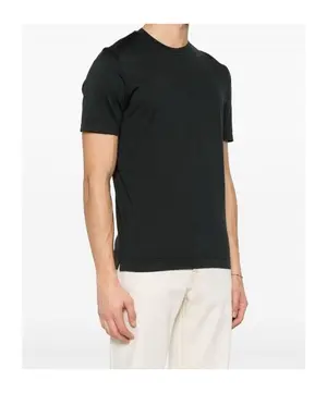 Fedeli Short-sleeved Crewneck T-shirt - Black