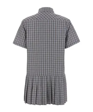 Miu Miu Checked Pleated Shirt Dress