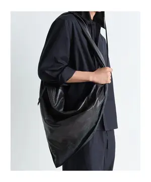 LEMAIRE Leather Twisted Shoulder Bag - Black