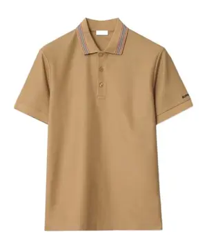 Burberry Cotton Polo Shirt - Camel