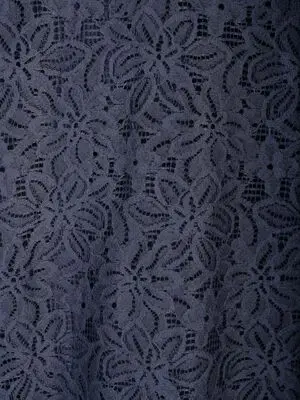 Max Mara Navy Flower Lace Dress