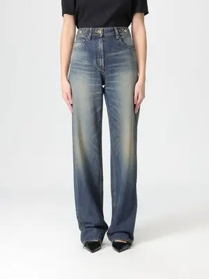 Versace Straight Leg Jeans With Medusa '95 Hardware
