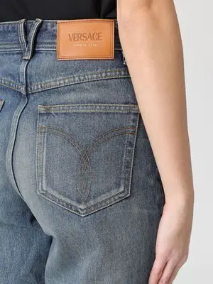 Versace Straight Leg Jeans With Medusa '95 Hardware