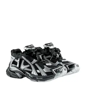 Balenciaga Runner Lace-up Sneakers - Black/silver