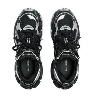 Balenciaga Runner Lace-up Sneakers - Black/silver
