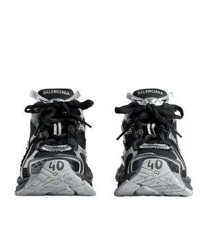 Balenciaga Runner Lace-up Sneakers - Black/silver