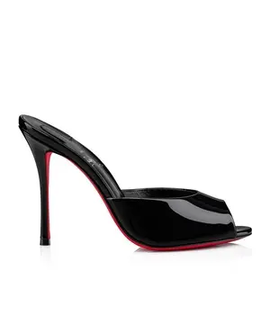 CHRISTIAN LOUBOUTIN Peep-toe Mule Heeled Pumps - Black