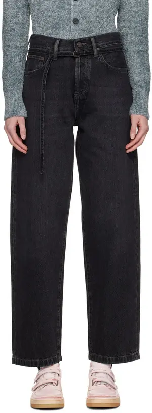 Acne Studios Mid Waisted Wide-leg Jeans With Detachable Belt