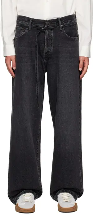Acne Studios Mid Waisted Wide-leg Jeans With Detachable Belt