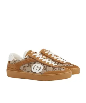 Gucci Interlocking G Low-top Sneakers - Brown