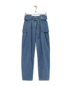 Loewe Loewe Straight-Leg Cargo Jeans Blue