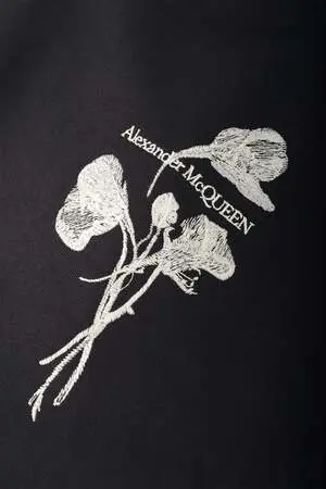 Alexander McQueen Embroidered Drawstring Hoodie