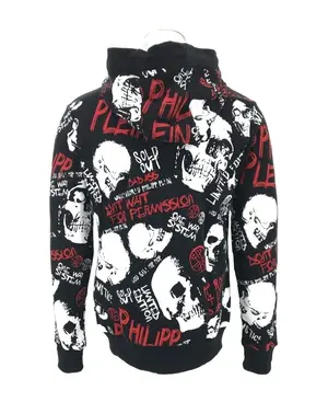 Philipp Plein Skull Print Zip-up Hoodie