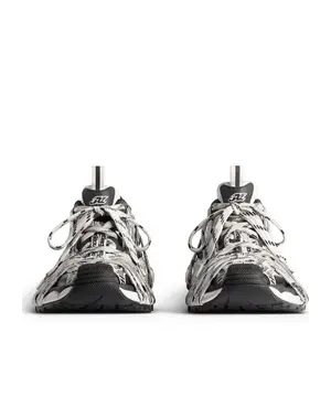 Balenciaga 3xl Extreme Laces Logo Sneakers - White/black