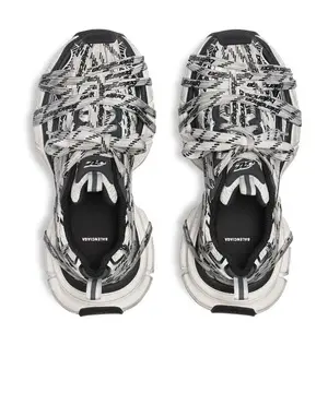 Balenciaga 3xl Extreme Laces Logo Sneakers - White/black