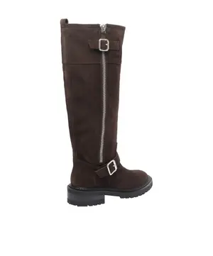 VIA ROMA 15 Buckled Round-toe Boots