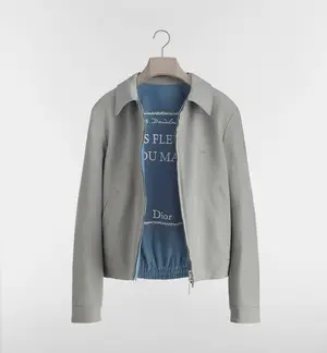 Dior Reversible Zipped Jacket With Book Cover Embroidery