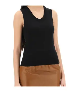 Saint Laurent Le Cassandre Logo Plaque Knitted Vest