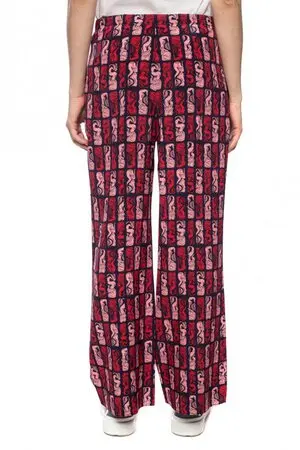 Kenzo Mermaid Print Wide-leg Trousers