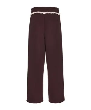 Magda Butrym Lace-detail Cotton Track Pants