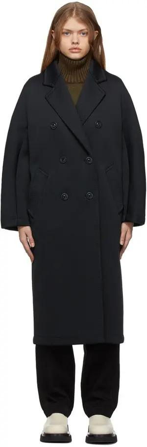 Max Mara Madame2 Double-breasted Coat - Black