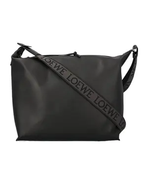 Loewe Cubi Jacquard Strap Crossbody Bag - Black